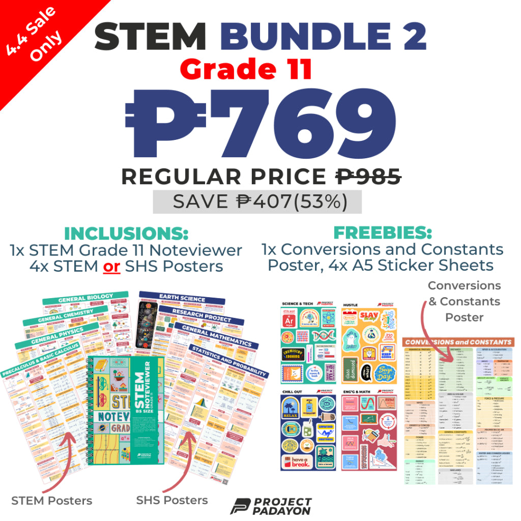 STEM Noteviewers + SHS posters Bundles by Project Padayon