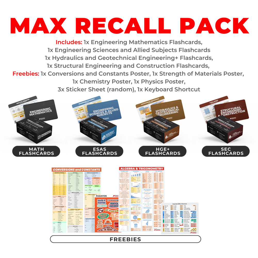 CE FLASHCARDS BUNDLES - Engineering Mathematics, Hydraulics, Geotechni ...