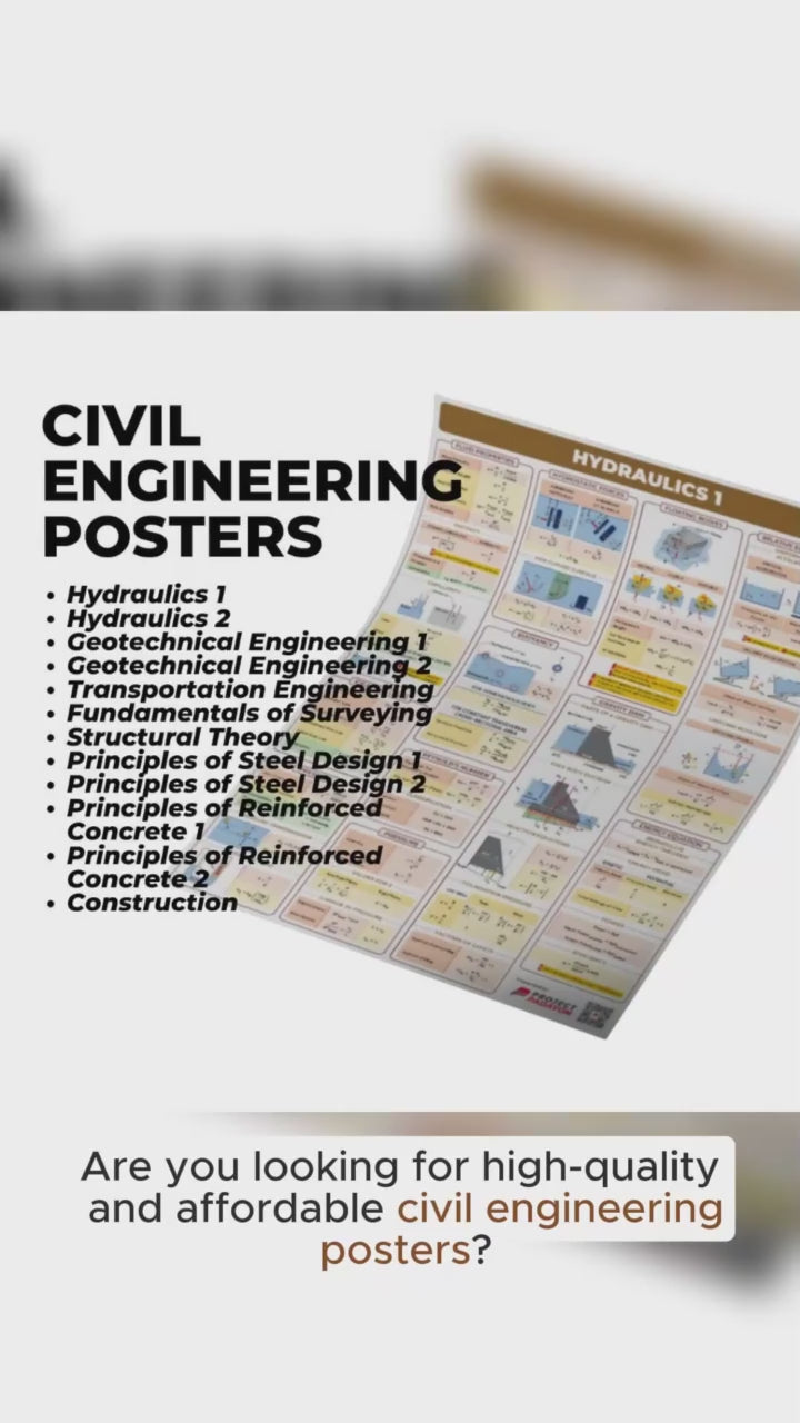 Civil Engineering Posters Wholesale - CE Poster - Hydraulics + Geotech ...