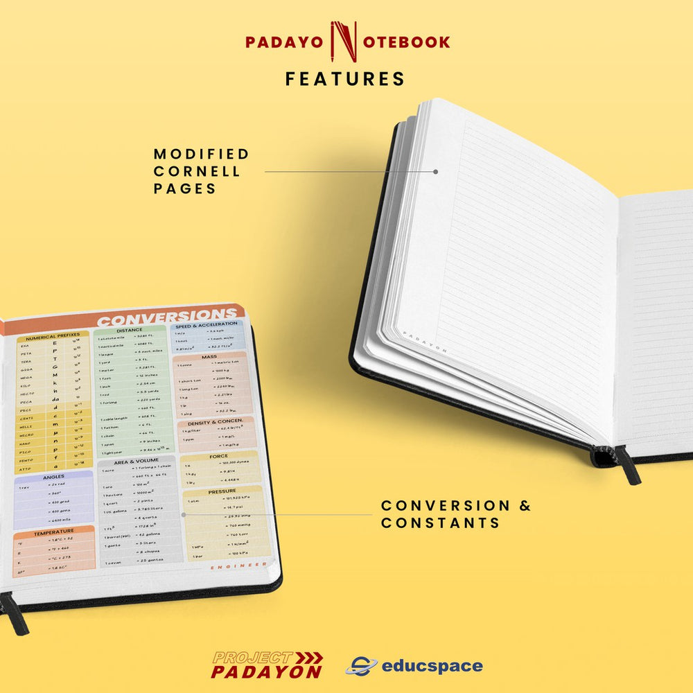 PADAYON Notebooks with Conversions and Constants – Project Padayon